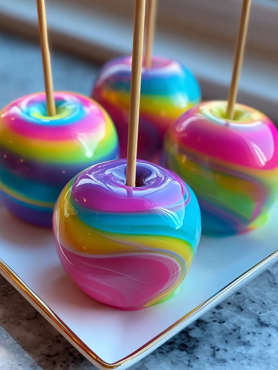 Rainbow Candy Apples – glassika recipes