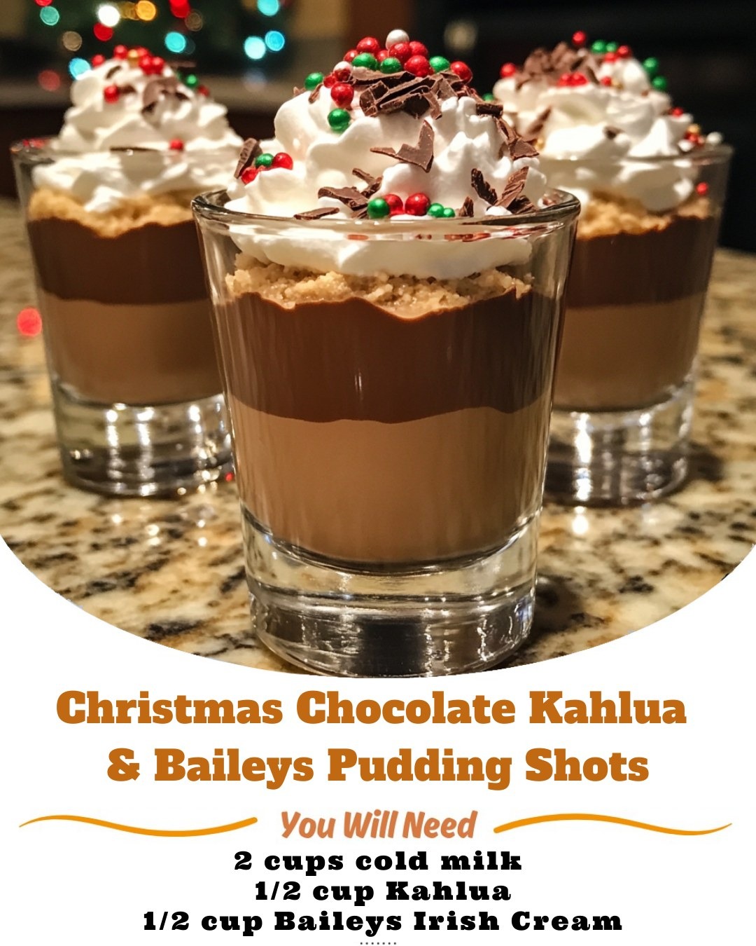 Christmas Chocolate Kahlua and Baileys Pudding Shots – glassika recipes