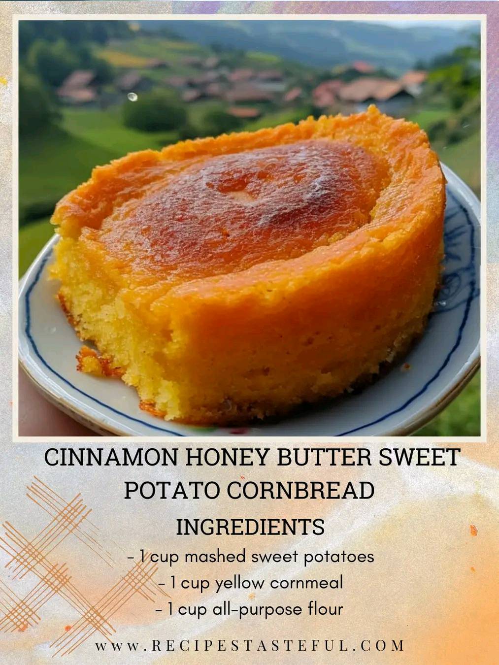 Cinnamon Honey Butter Sweet Potato Cornbread – glassika recipes