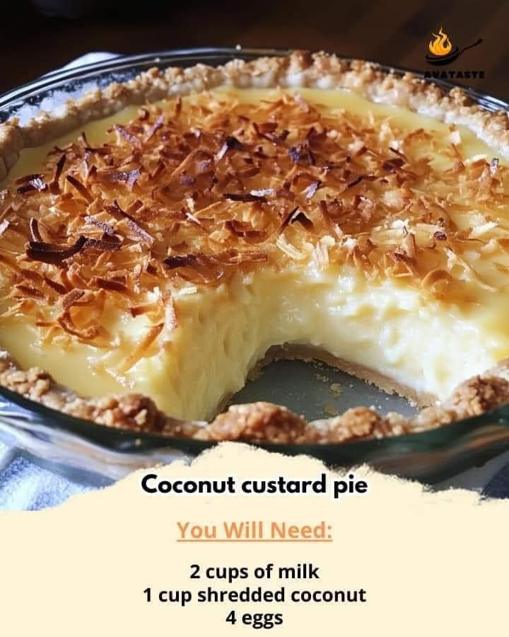 Coconut Custard Pie – glassika recipes